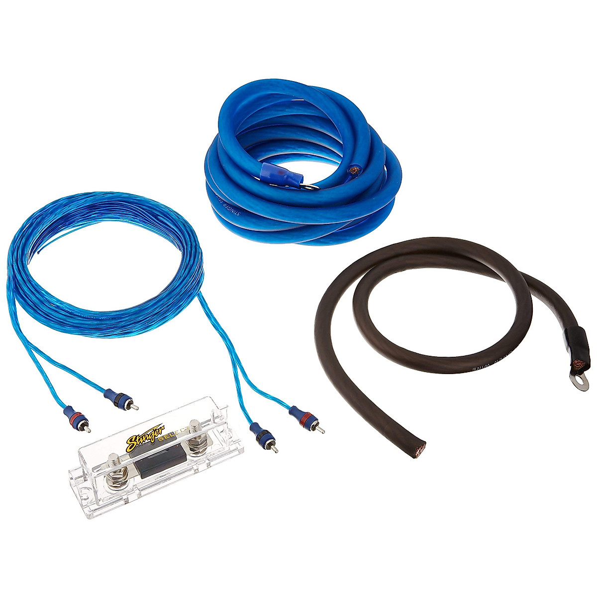 STINGER SSK0 1/0Ga 1500W Complete Wiring Kit, Black/Blue, 12.75" x 10.5" x 3.5"