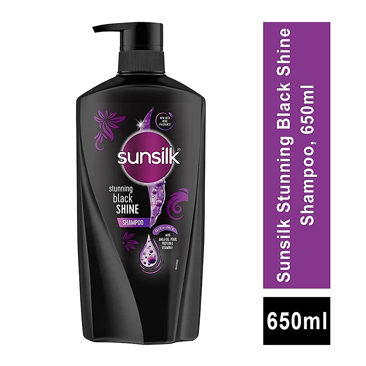 Sunsilk Stunning Black Shine Shampoo, 650ml