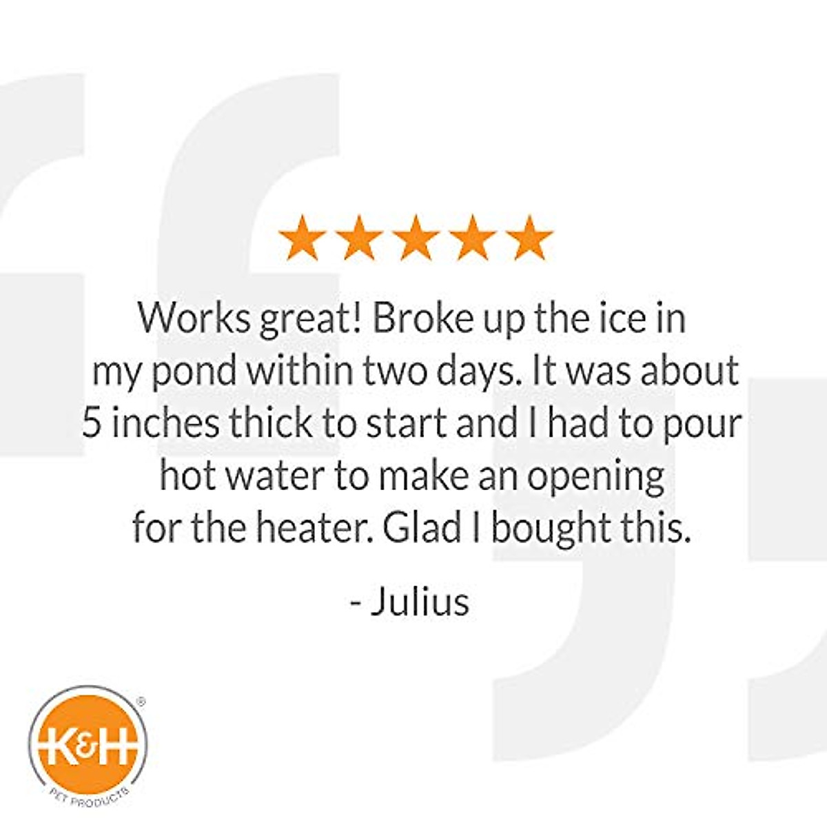 K&H Pet Products Thermo-Pond Perfect Climate Deluxe Pond Deicer Black 750 Watts