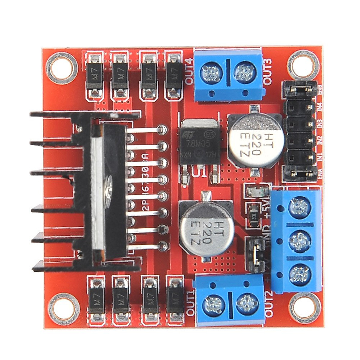 TIMESETL 5Pack L298N Motor Drive Controller Board DC Dual H-Bridge Robot Stepper Motor Control and Drives Module for Arduino Smart Car Power UNO MEGA R3 Mega2560