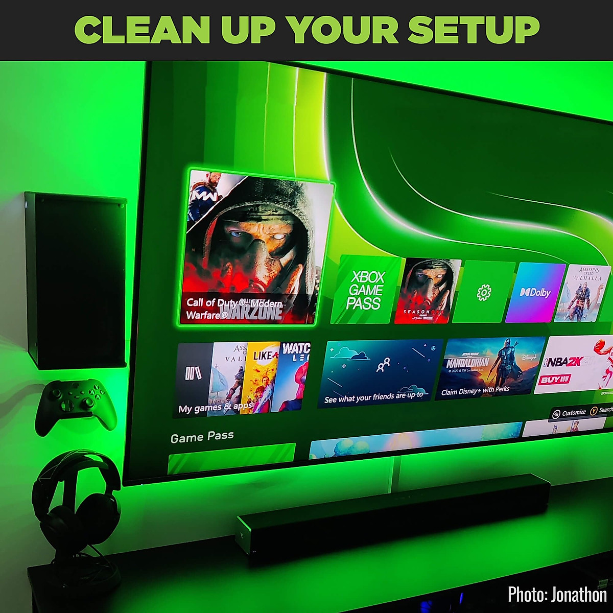 HIDEit Mounts for Xbox Series X and Controller, Steel Mount for Series X and Xbox Controller, Pro Bundle Wall Mount Kit for Xbox Series X and Rubber Dipped Controller Holder, British Registered Design