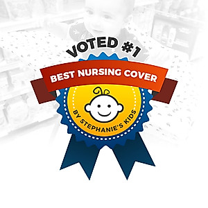 Nursing Breastfeeding Cover/Scarf + Baby Car Seat Cover/Canopy + Shopping Cart/Stroller Cover + High Chair Cover for Infant Girls and Boys. Best 4 in 1 Multi Use Stretchy Covers (Dots)