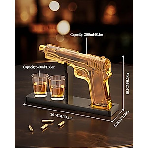 Gifts for Men Dad, 10.1 Oz Whiskey Decanter Set with 2 Glasses, Unique Dad Birthday Gift Ideas from Daughter Son, Personalized Liquor Dispenser for Liquor Scotch Bourbon Vodka