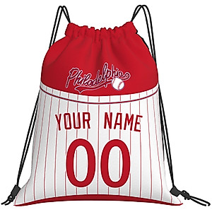 INAOO Drawstring Bags Philadelphia Personalized Backpack Gifts for Men Women