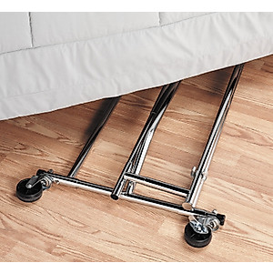 Whitmor Adjustable Rolling Garment Rack Collapsible Chrome