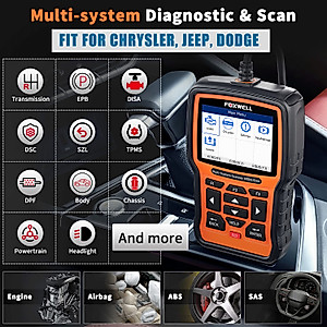 FOXWELL NT510 Elite fit for Chrysler Jeep Dodge Scan Tool, All System OBD2 Scanner Bidirectional Diagnostic Tool, All Maintenance Car Code Reader with ABS Bleeding TPMS Battery Registration Reset Tool
