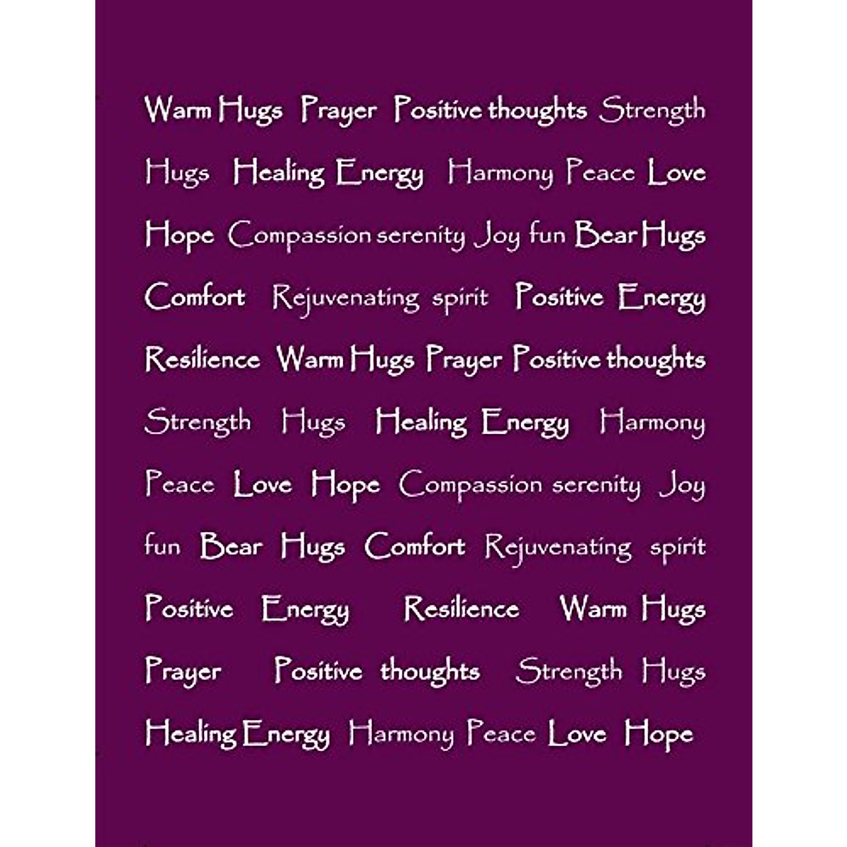 Chanasya Premium Sympathy Warm Hugs Gift Throw Blanket - for Positive Energy Love Support Comfort - Breast Cancer Chemo Get Well Purple Gift Blanket - Women Mom Grandma (60x70 Inch) Aubergine