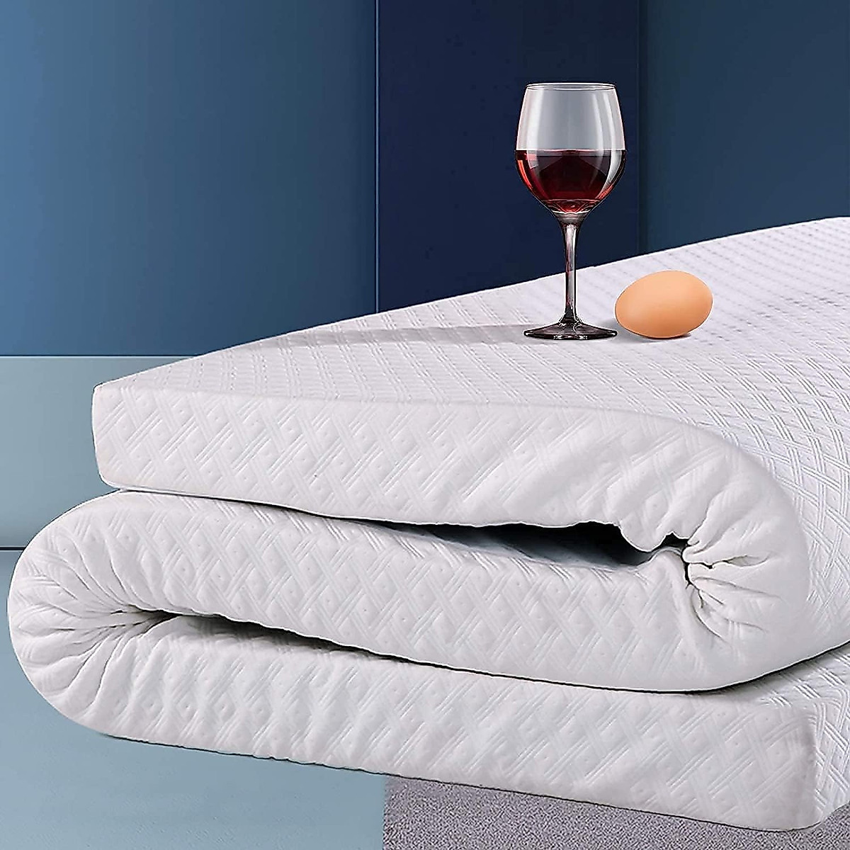 EDILLY 3 Inch Cooling Gel Memory Foam Mattress Topper Full Size, with Removable Soft Cover, Comfort Body Support & Pressure Relief