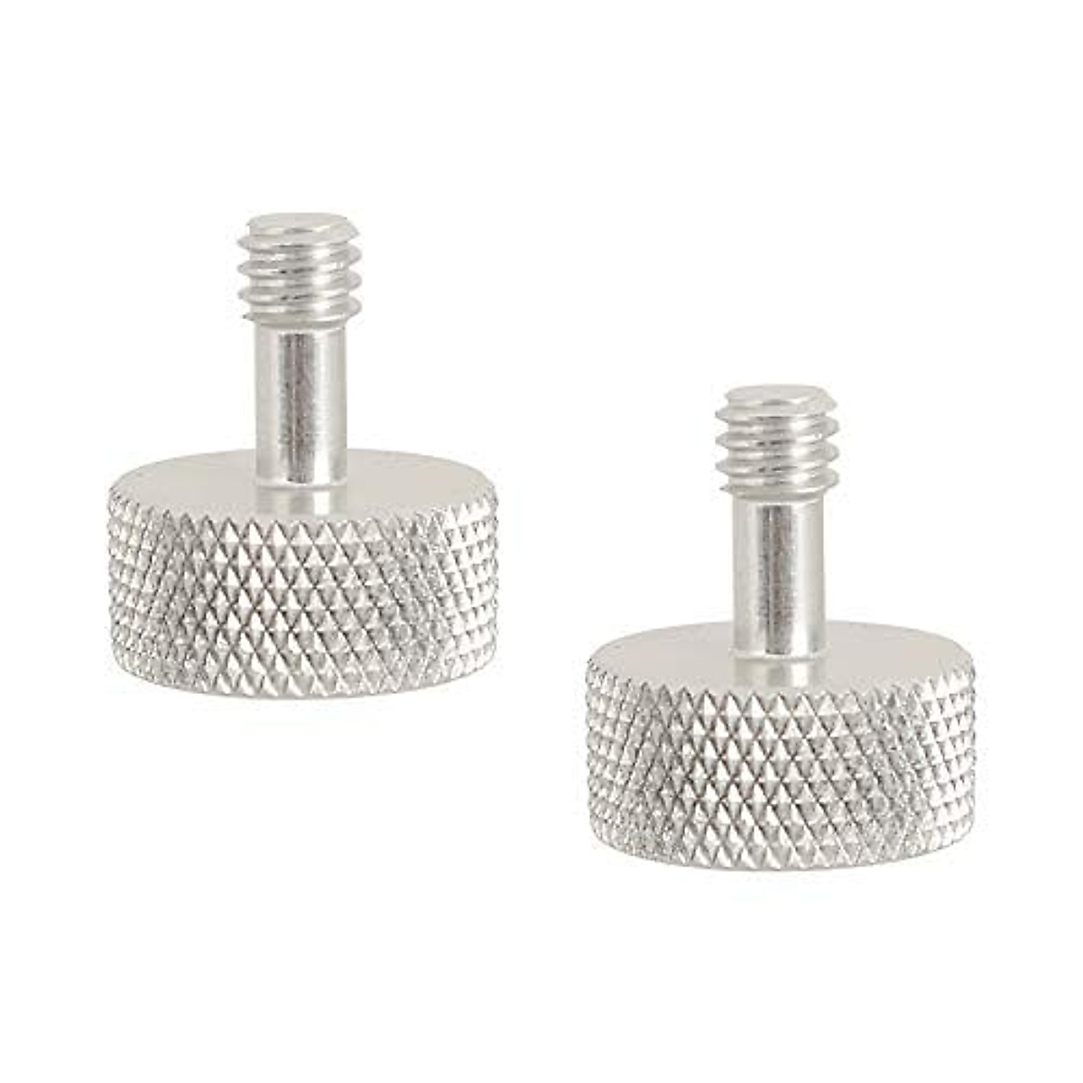 CAMVATE 1/4"-20 Thumb Screw Button Head Cap Screw Brass Nickel Construction(2 Pieces) - 2678