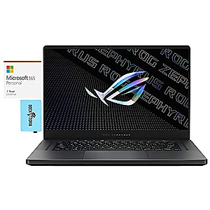 ASUS ROG Zephyrus G15 Gaming & Entertainment Laptop (AMD Ryzen 9 5900HS 8-Core, 16GB RAM, 2TB PCIe SSD, RTX 3060, 15.6" QHD (2560x1440), WiFi, Win 10 Pro) with MS 365 Personal , Hub