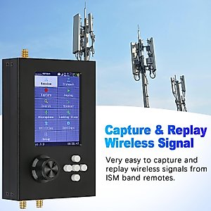 Portapack H2, 3.2in TFT Touch Screen Radio Transceiver 1MHz‑6GHz, SDR Radio Receiver Kit for Communication, 3.5mm Audio Jack USB Charge, Built-in Speaker and 2000mAh Lithium Battery