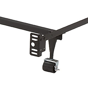 King's Brand Furniture - Heavy Duty Metal Twin Size Bed Frame with Rug Rollers & Locking Wheels