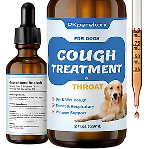Cough Treatment for Dogs - Relives Sore Throat, Dry & Wet Cough in Dogs - Trachea Collapse and Respiratory Support - Immune Supplement for Dogs - Natural Herbal Remedy 2 oz