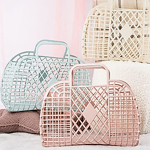 Piliwl Portable Shower Caddy Baskets with Handles,Portable shower caddy Tote,For Bathroom,Pantry,Kitchen,Dorm Room,Garage,Camp (Red)