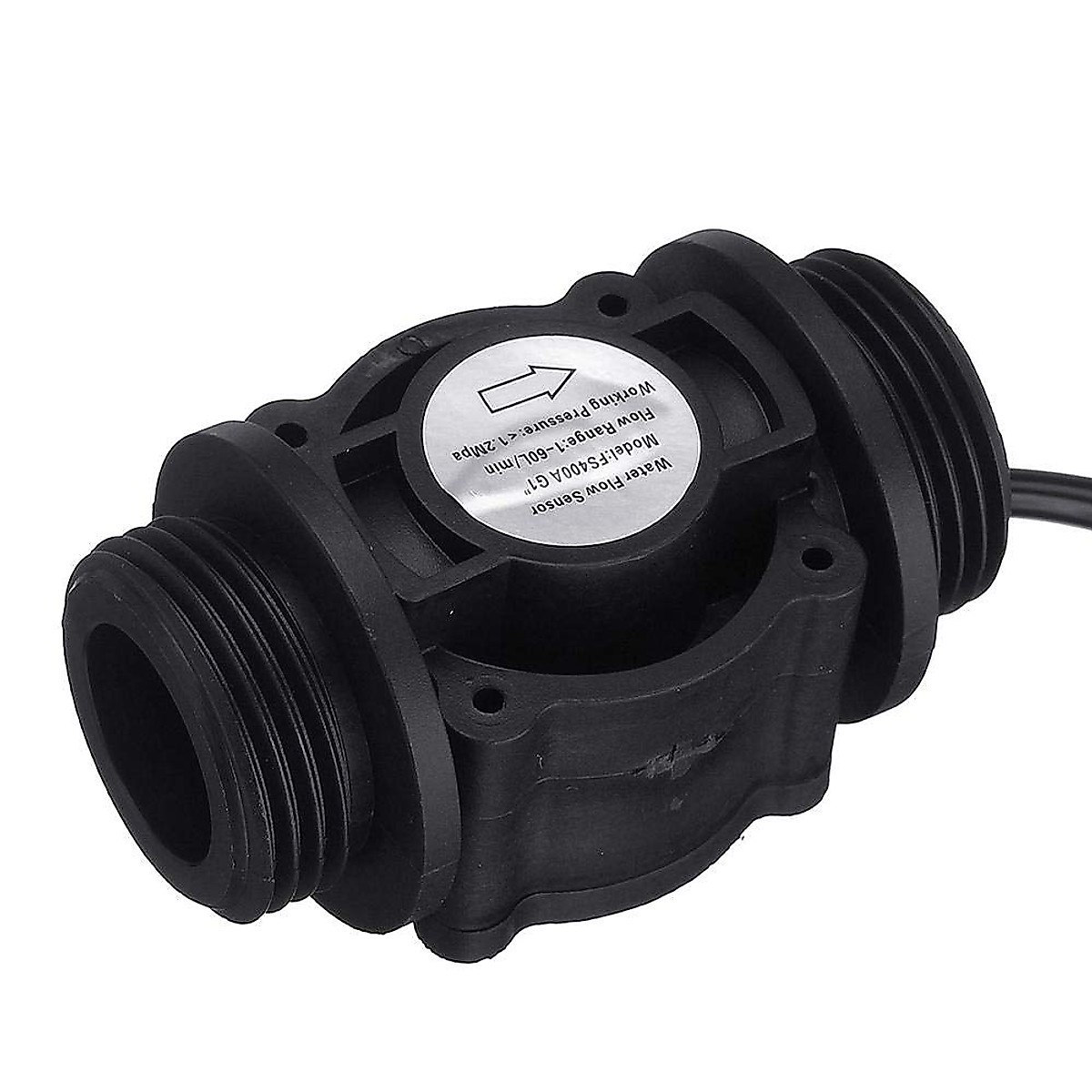 Taidacent FS400A G1 DN25 1 Inch Water Flow Sensor Tube Pulse Flowmeter Pipeline Flow Detection Water Flow Detector Sensor