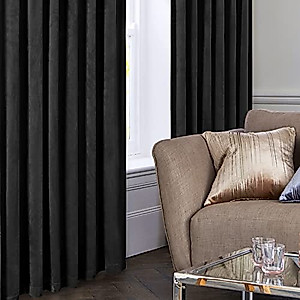 HOMEIDEAS Black Velvet Curtains 84 Inches 2 Panels Soft Velvet Blackout Curtains for Bedroom Window Drapes Rod Pocket Back Tab Room Darkening Thermal Insulated Curtains, 52Wx 84L