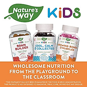 Nature’s Way Kids Growing Bones & Muscles, Calcium & Vitamin D, Ages 2+ Wildberry Flavor, 60 Gummies
