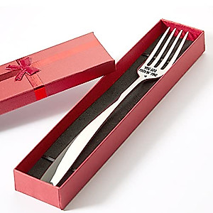 Funny Fork Gifts for Women Men Friends, Funny You are Fine Fork Engraved Stainless Steel Kitchen Décor Gifts, Best Birthday Hostess Christmas Gift