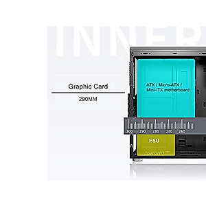 Bgears b-Vigor RGB Mid Tower with Front RGB Light and Side Tempered Glass (Fan Sold Separately))