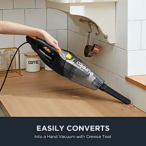 Eureka Blaze Stick Vacuum Cleaner, Powerful Suction 3-in-1 Small Handheld Vac with Filter for Hard Floor Lightweight Upright Home Pet Hair, Dark Black