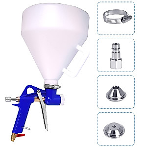 Drywall Wall Sprayer,Air Hopper Spray Gun 1.5 Gallon Paint Texture Tool with 3 Nozzle for Stucco Mud or Popcorn on Walls and Ceiling,Knockdown