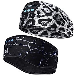 LC-dolida Sleep Headphones Bluetooth Headband, Cozy Band Wireless Headphones, Sleep Mask with Bluetooth Headphones, Perfect for Sleeping Side Sleepers, Jogging, Workout, Yoga