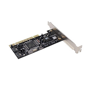 XtremeAmazing 4 Ports PCI SATA Raid Controller Internal Expansion Card Adapter, PCI to SATA Adapter Converter with 2 Sata Cables for Desktop PC HDD SSD