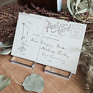 OurWarm 20 Pack Acrylic Sign Holders with Slot, Clear Acrylic Stands for Display, 3*5 cm Place Card Holders Perfect for Wedding, Table Number, Exhibition, Office, Restaurant, Business