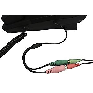 Headset Buddy PC Computer Headset to Phone Adapter - Dual 3.5mm to 2.5mm (PC35-PH25)