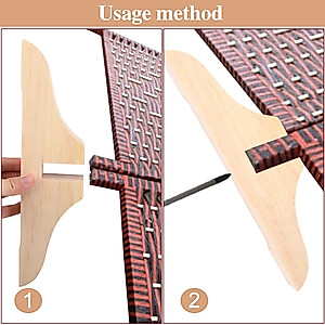 CALIDAKA 2pcs Wooden Room Divider Stand Folding Privacy Screen Holder,Thickened Room Divider Bracket Room Panel Bracket Screen Panel Feet for Home Hotel(Light Brown,Size:11.81 x 2.83 x 1.38inch)