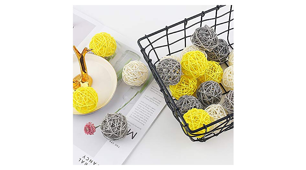 Decorative Rattan Balls - 24 pcs for Home & Wedding Decor