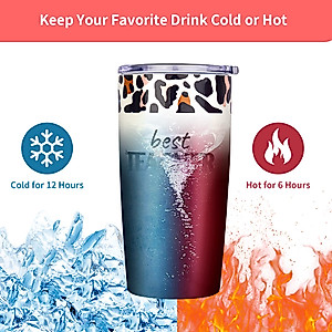 ONEHAUS Teacher Appreciation Gifts - Best 20 Oz Tumbler Teacher Gifts Ideas for Women Men- Cute Thank You Gifts for Daycare Preschool Teacher Appreciation Week