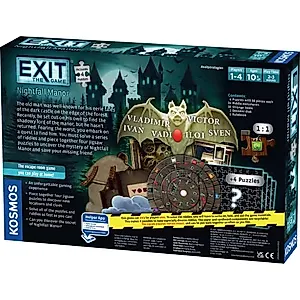 EXIT: Nightfall Manor (with Jigsaw Puzzles) | EXIT: The Game – A Kosmos Game | Family-Friendly, Jigsaw Puzzle-Based at-Home Escape Room Experience | Collaborative Game | for 1 to 4 Players, Ages 10+