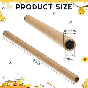 Gueevin 400 Pcs Mason Beehive Tubes 6 Inch Long Cardboard Beehive Nesting Tubes Nesting Paper Inserts for Outdoor Beekeeper's Garden House Hotel Condo Beehive Nest