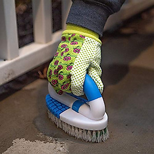 G & F 1852-3 Women Soft Jersey Garden Gloves, Women Work Gloves, 3-Pairs Green/Pink/Blue per Pack