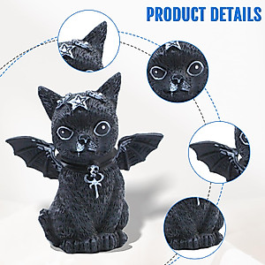Kilyparty 4PCS Set Cats Garden Decor Cat Gnome Statues for Outdoor Halloween Cat Figurine Cat Lover Idea Cute Cat homedecor Waterproof Figurines Lawn Ornaments