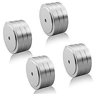 Tertullus 4 Sets High-End HiFi Aluminum Speaker Feet, Shock Base Pad Spikes,40x20mm,Shockproof Stand Pad for HiFi Devices Amplifier Turntable DAC Recorder CD (Silver)