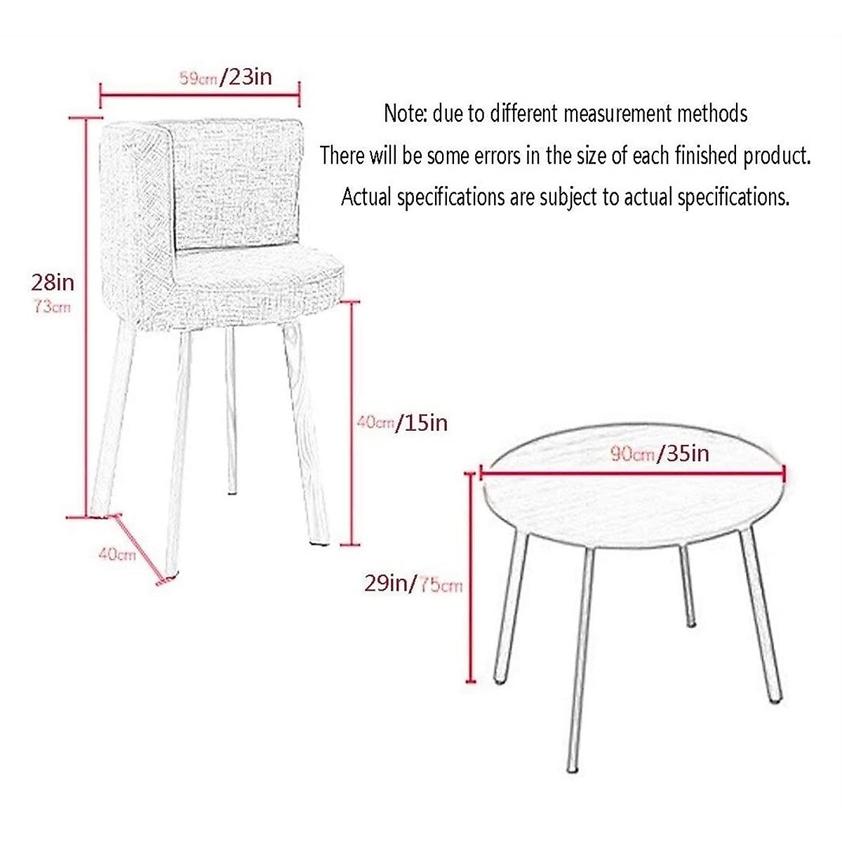 Office Conference Table Small Meeting Room Table, Office Reception Round Table Simple Kitchen Dining Table 90cm1 Table 4 Chairs Living Room Table and Chair Combination Home Bedroom ( Color : Yellow )