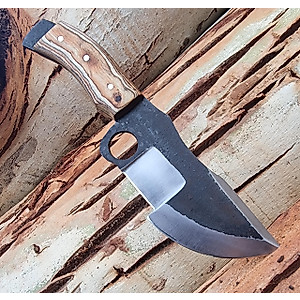 Meerab Corporation Handmad High Carbon Steel Hunting Tracker Knife Overall 10 Inches With Olive Wood Handle
