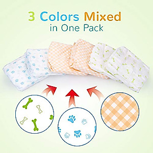 Pet Soft Doggie Diapers - Disposable Dog Diapers for Female in Heat Period or Urine Incontinence, Puppy & Cat Diapers Ultra Absorbent 12pcs XXSmall