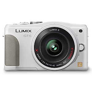 Panasonic Lumix digital SLR camera kit lens Lumix GF6 electric standard zoom lens attached white DMC-GF6X-W