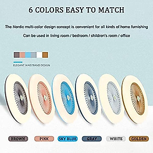 Cordless Wall Sconce 22" LED Ceiling Fan with Lights Dimmable with Remote Control, 3 Speed, Modern Ceiling Fan Light Dining Room Bedroom Living Lamps Invisible Ceiling Lamp Fan Lighting [Energy Class