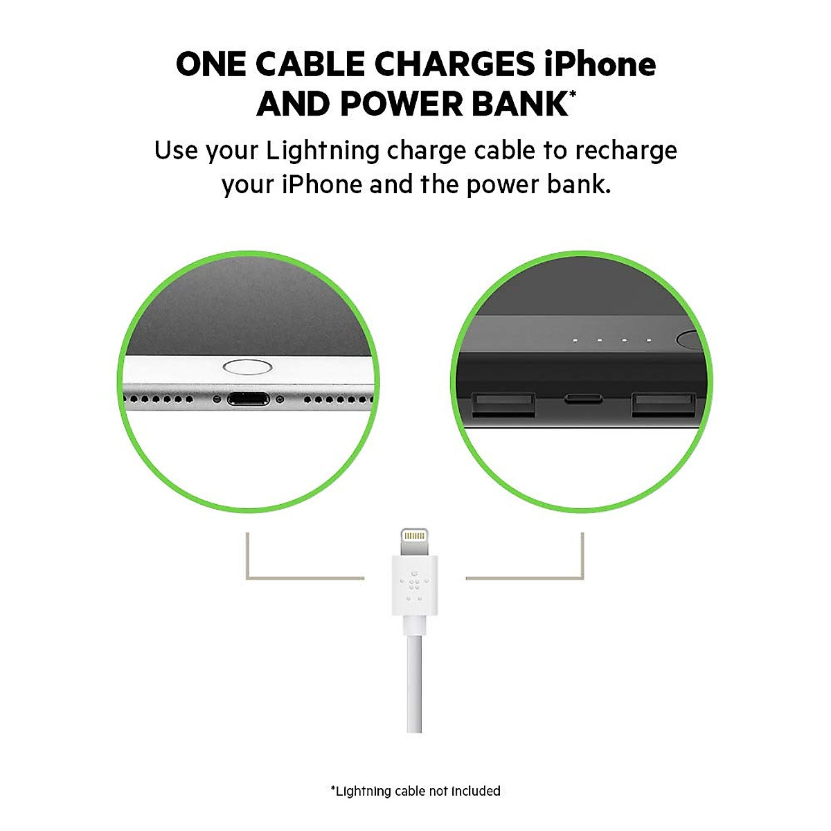 Belkin Boost Charge Power Bank 10K with Lightning Connector.