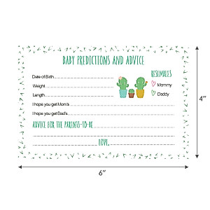 Cactus Predictions and Advice Baby Shower Cards - 24 count
