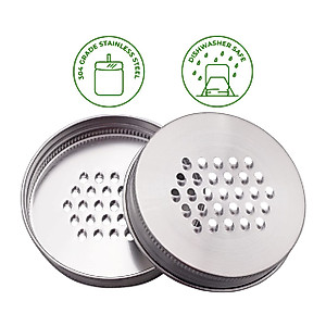 Mason Jar Lifestyle Grater/Shredder Lid for Wide Mouth Jars (3 Pack)