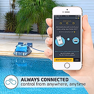 DOLPHIN Oasis Z5i WiFi Operated Robotic Pool [Vacuum} Cleaner - Ideal for In Ground Swimming Pools up to 50 Feet - Easy to Clean Top Load Filter Cartridges
