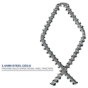 Yaktrax Run Traction Cleats for Snow and Ice, Gray/Red, Small (8161)