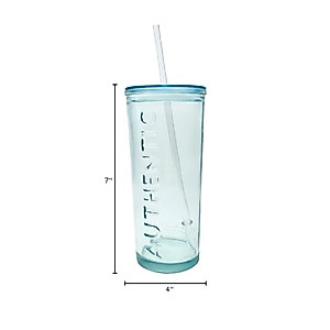 Vidrios San Miguel, 17oz Glass To-Go Cup With Leak-Proof Lid And Straw, Made Of 100% Recycled Glass, Dishwasher Safe, Authentic Embossed Tumblers For Smoothies, Boba, Iced Tea, Ice Coffee, Juice.
