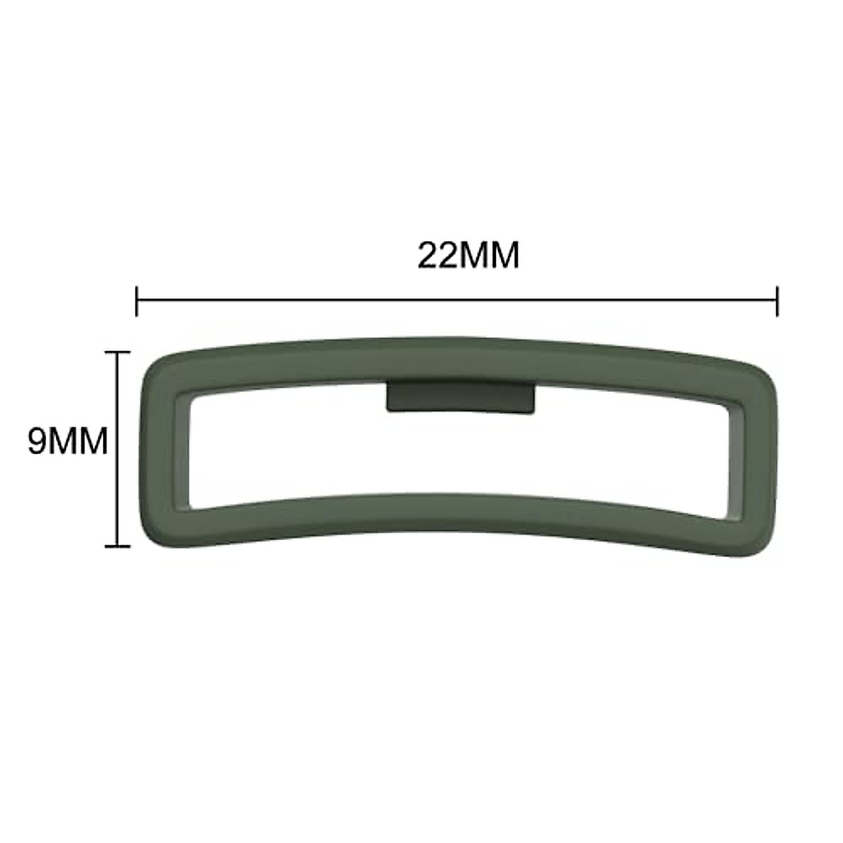 ISABAKE Replacement Fastener Rings Compatible with Forerunner 735XT/Forerunner 235/230/620/630 Band (Pack of 10) Silicone Connector Security Loop for Approach S20 S5 S6 Wristband,Black (Army Green)