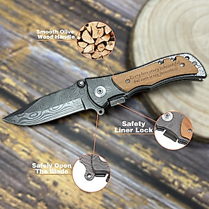 XJF Engraved Pocket Knife - Every Love Story is Beautiful But Ours is My Favorite, Wedding Gift for Him